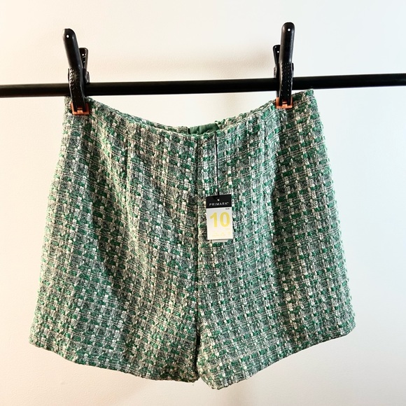 Primark | Shorts | Tweed Woven Plaid Shorts With Sateen Lining | Poshmark